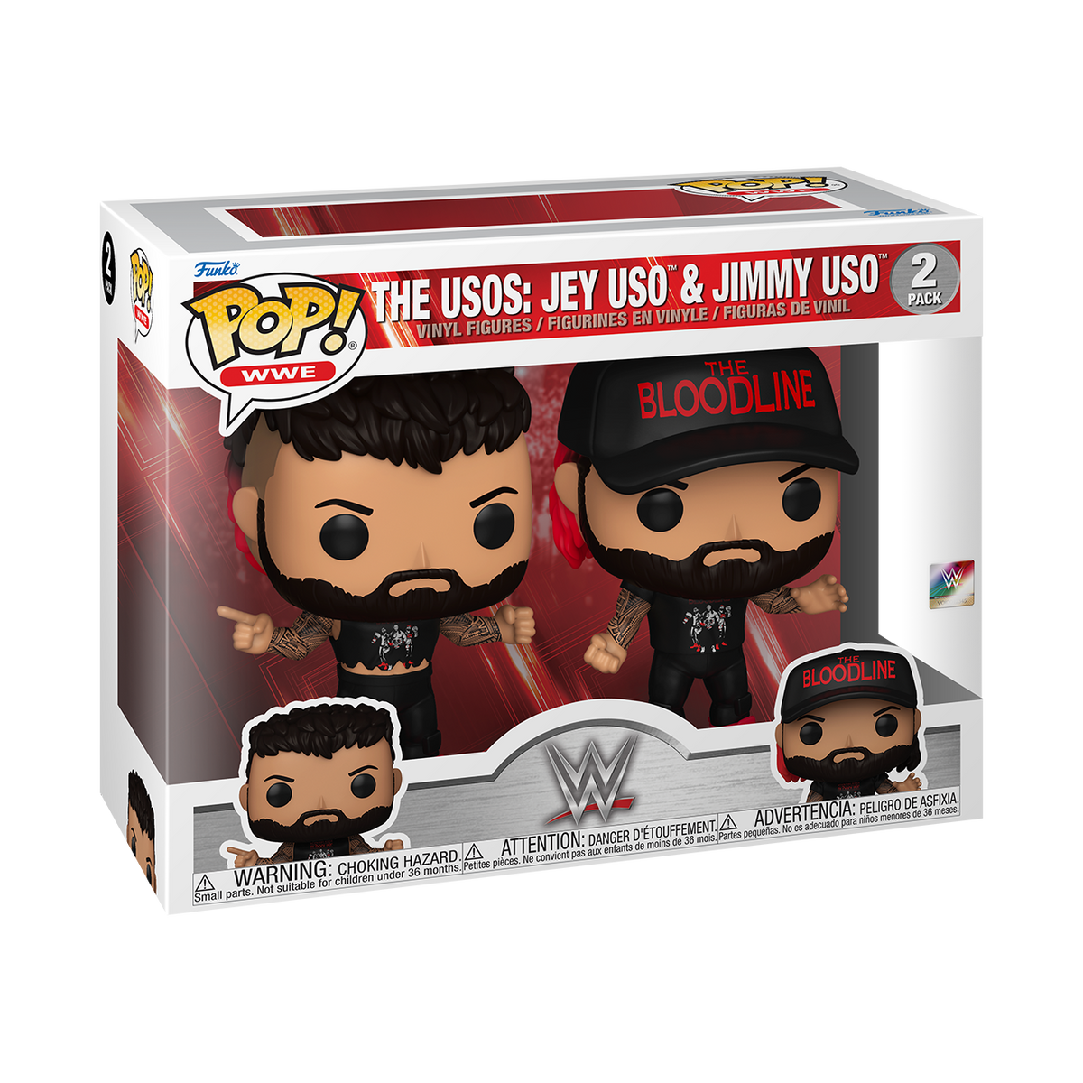 The Usos Jey Uso And Jimmy Uso WWE Pop 2 Pack Funko EU